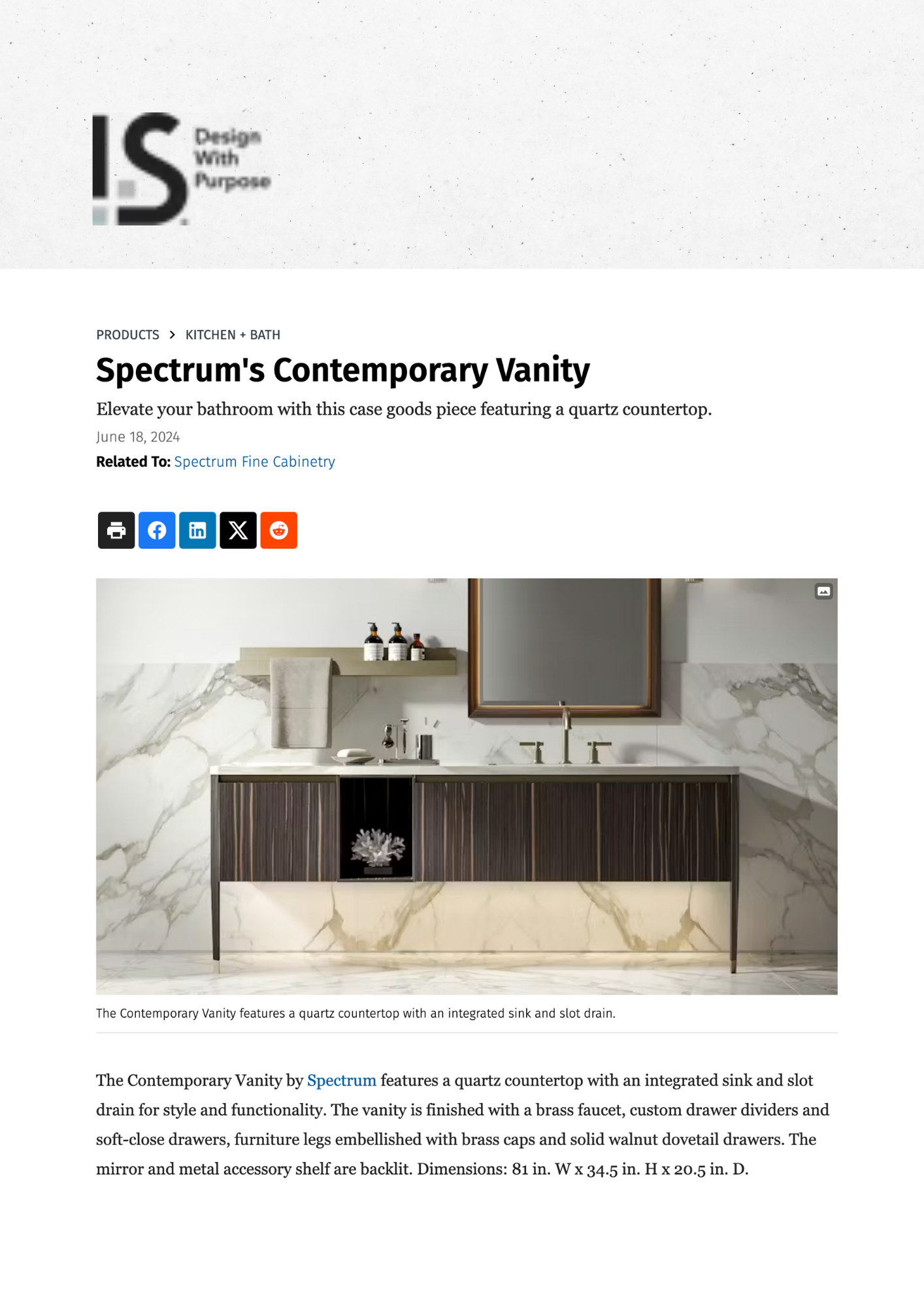 Spectrum Fine Cabinetry In Top Kitchen & Bath Publications