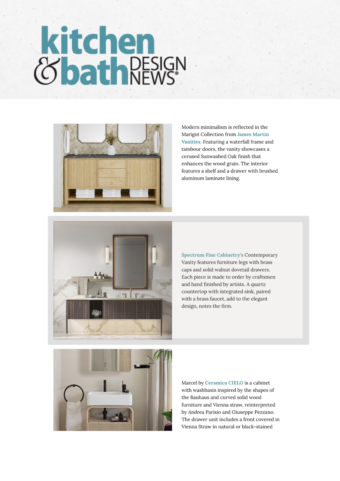 Spectrum Fine Cabinetry In Top Kitchen & Bath Publications